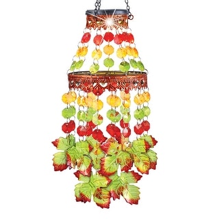 Solar Powered Fall Leaves Hanging Garden Mobile - 6 x 22 x 6 - Bed Bath ...