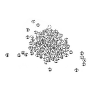 360Pcs 2.5mm Round Crimp Beads Jewelry Making Crimp End Spacer Bead ...