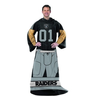 Oakland Raiders Player Huddler Comfy Throw With Sleeves - Bed Bath ...