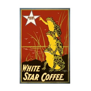 Print Collection 'Pure White Star Coffee Frogs' Canvas Art - Bed Bath ...