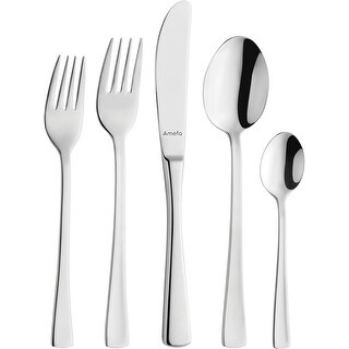 Amefa Atlantic 20 Piece 18/10 Stainless Steel Flatware Set - Bed Bath ...