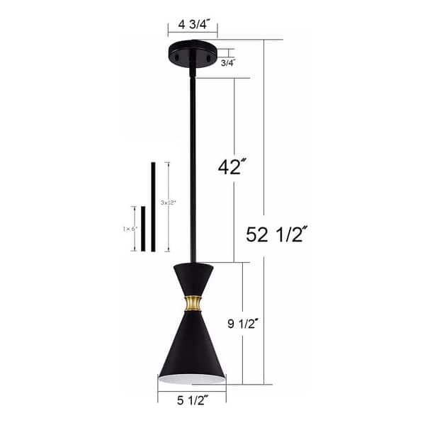 Moder black hanging lamp adjust ceiling light fixture for kitchen - N/A ...