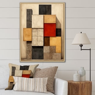 Designart "Dialogue with Geometric Abstraction Retro Art I" Modern ...