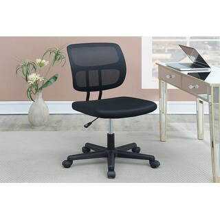 Armless Mesh Office Chair Ergonomic Small Computer Desk Chair with ...