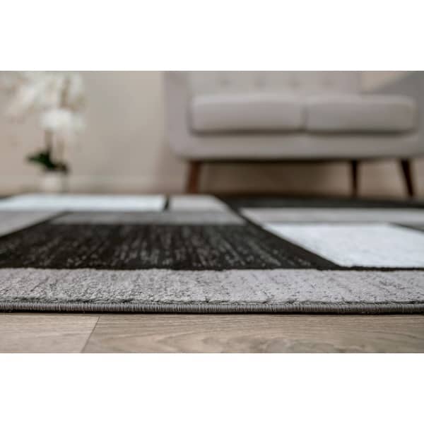 grey square rug