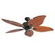 52" Honeywell Willow View Bronze Indoor Ceiling Fan with Hand Carved ...