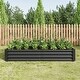 Raised Garden Bed Outdoor, 6×3×1ft , Metal Raised Rectangle Planter Beds for Plants, Vegetables ...