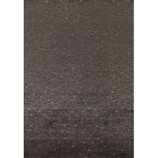 Black Modern Nepalese Indian Area Rug Handmade Wool Carpet - 8'11" x 11 ...