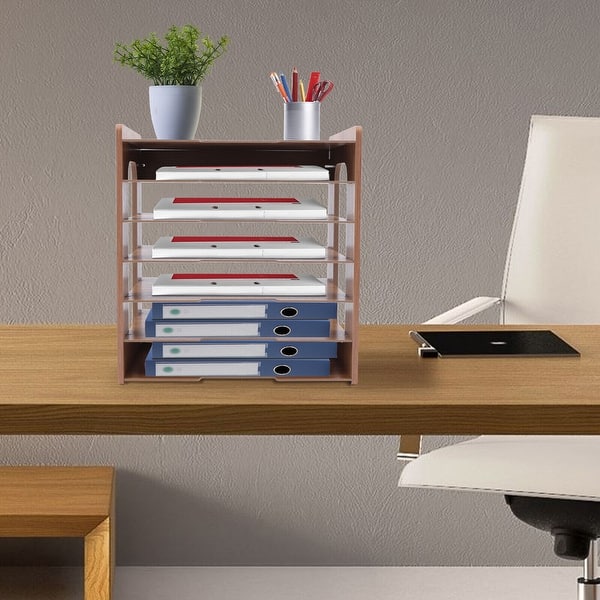 7 Tier Widen Wood Office Desk Desktop File Holder - N/A - Bed Bath ...