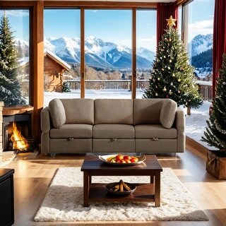 Artsy Oversized Modular Sectional Convertible Fabric Sofa Set, Extra ...