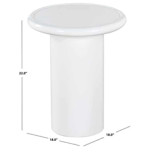 SAFAVIEH Couture Lollita Round Concrete Accent Table - 18"W x 18"D x 22 ...