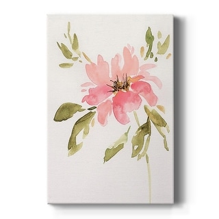 One Pink Bloom II Premium Gallery Wrapped Canvas - Ready to Hang - Bed ...