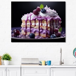 Designart "Purple Culinary Cake Reverie " Baking/Baked Goods Wall Art ...
