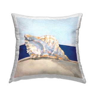 Stupell Nautical Conch Still Life Printed Outdoor Throw Pillow Design ...