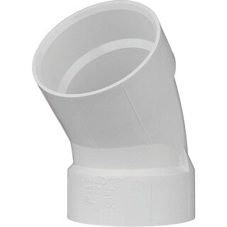 Charlotte Pipe 3 In. Schedule 30 45 Deg. DWV PVC Elbow (1/8 Bend) - 1 ...