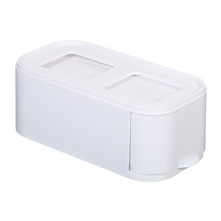 Desk Drawer Organizer, Plastic Stackable Makeup Brush Desktop Storage ...