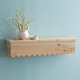 Natural Wood Scalloped Floating Shelf - 24½''W x 6''D x 5½''H - Bed ...