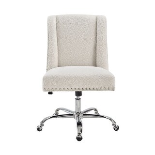 Sherpa Office Chair - 41.5" - Cream and Silver - Bed Bath & Beyond ...