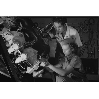 expert mechanic, Mary Josephine Farley Black and White Gallery Wrapped ...