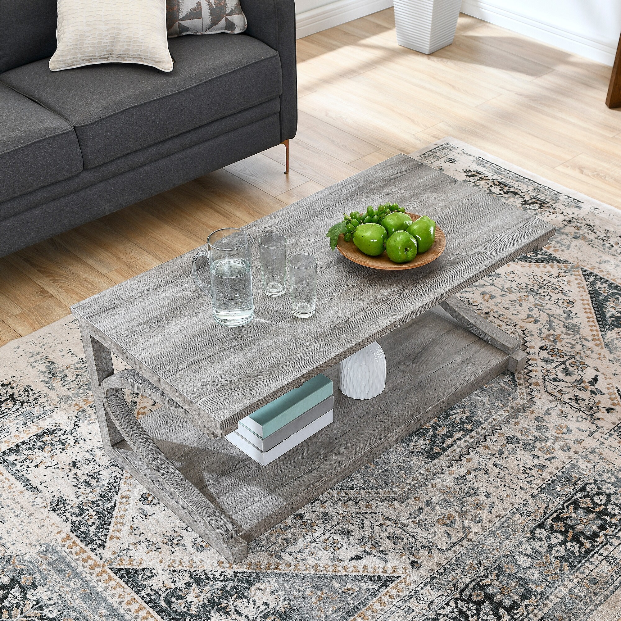 Grey wood effect coffee table store