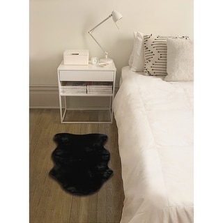 Luxe Home Decor Classic Faux Rabbit Rectangular Rug | 1-Piece - Bed ...