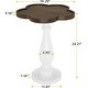 Farmhouse Side Table, Flower-Shaped End Table with Solid Wood Top - Bed ...
