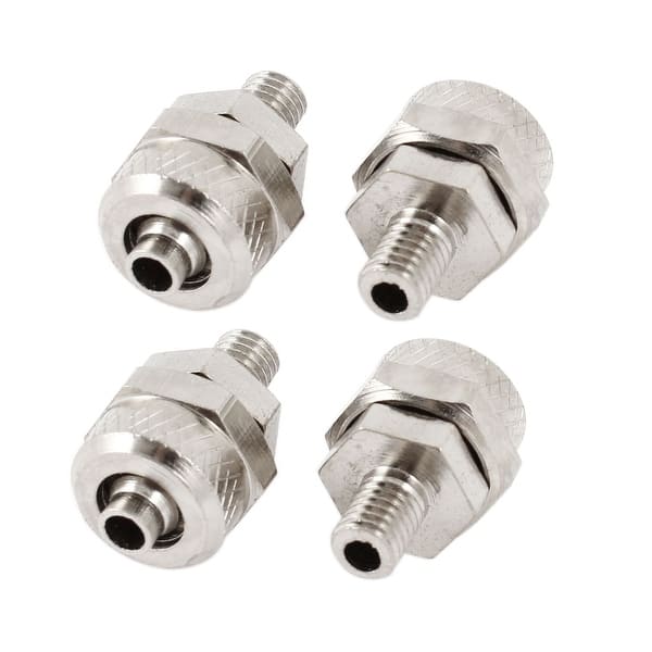 4Pcs 6mm Hose OD Fitting 5mm Thread Pneumatic Air Tube Quick Connector ...