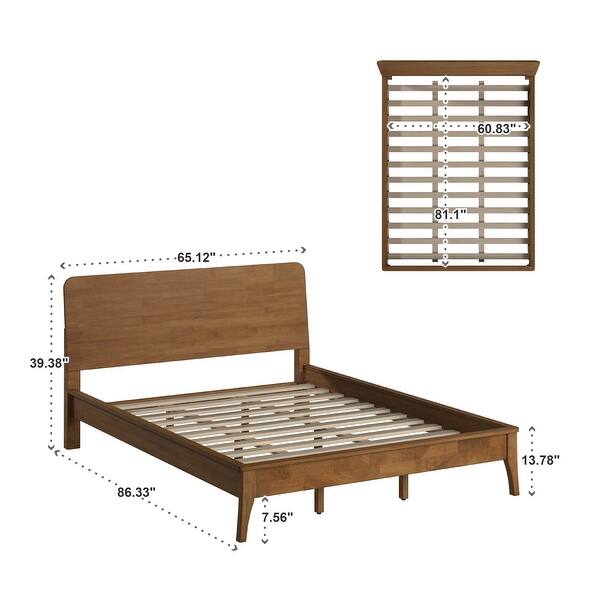 Clark Mid-century Modern Wooden Platform Bed by iNSPIRE Q Modern - Bed ...