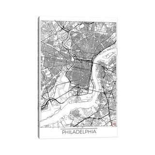 iCanvas "Philadelphia Minimal Urban Blueprint Map" by Hubert Roguski ...