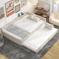 Full Size Upholstered Daybed/Sofa Bed with L-shaped Headboard - On Sale ...