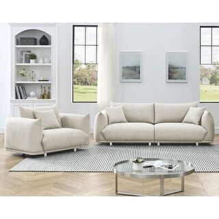 Livingroom Fabric Upholstered Combination Sofa Set Futon Sectional Sofa ...