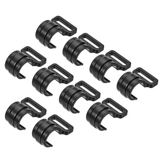 10Pcs Tent Pole Plastic Clips 19mm ID Tarp Rod Bracket Clamp Fasteners ...