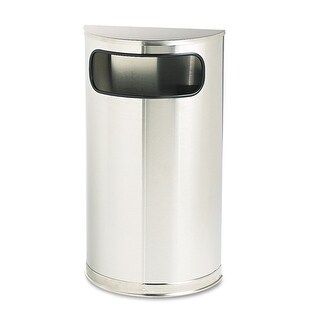 European and Metallic Series Receptacle, Half-Round, 9 gal, Stainless ...