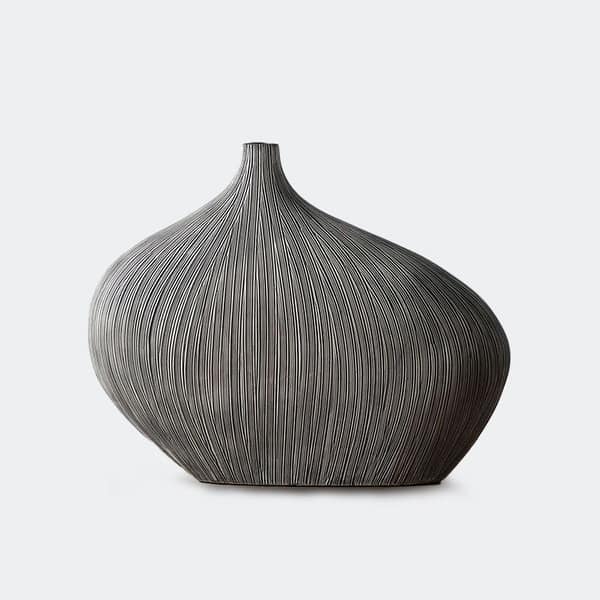 Grey Polyresin Vase | Modern Vase | Flower Vase | Polyresin Vase ...