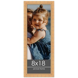 8x18 Bamboo Wood Tone Complete Wood Picture Frame with UV Acrylic, Foam ...