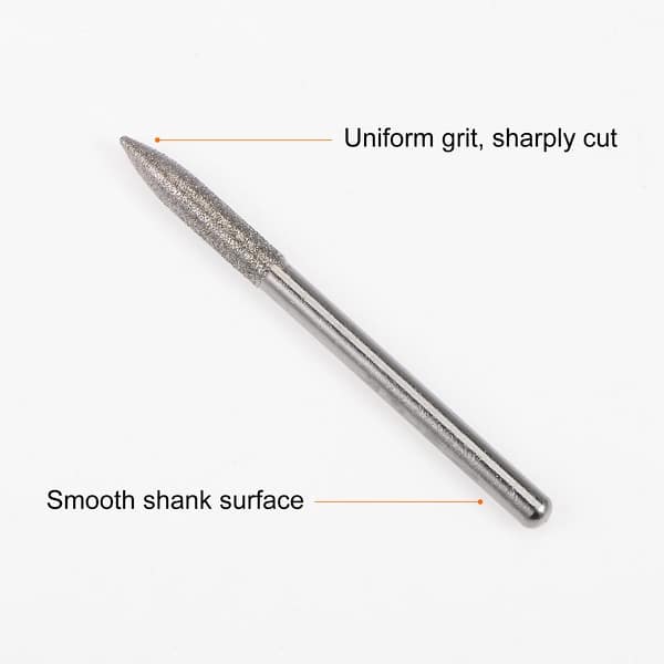 30pcs Diamond Grinding Carving Bits 3mmx10mm Tapered Head Mounted Point ...