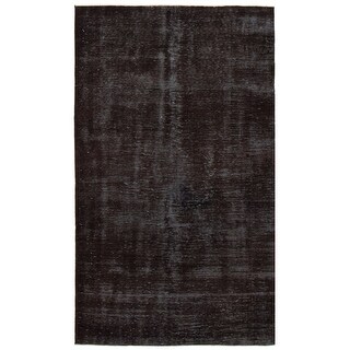 ECARPETGALLERY Hand-knotted Color Transition Black Wool Rug - 5'2 x 8 ...