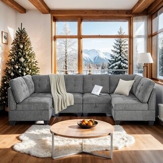 Artsy U-shape Modular Sectional Sofa, DIY Combination, includes Four ...