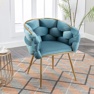 Velvet Leisure Single Sofa Modern Accent Chair Metal Frame Arm Chair ...