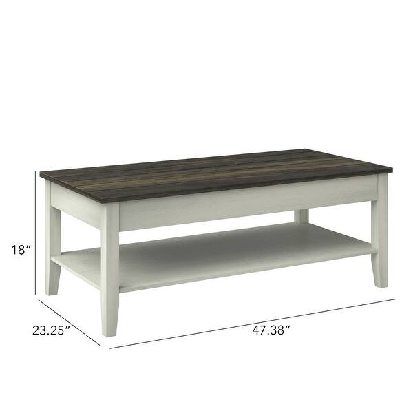 Two-Tone Modern Farmhouse Coffee Table - Bed Bath & Beyond - 36797961