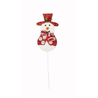 6" Snowman on 6" Pick, Set of 12 - 12" - Bed Bath & Beyond - 38377001
