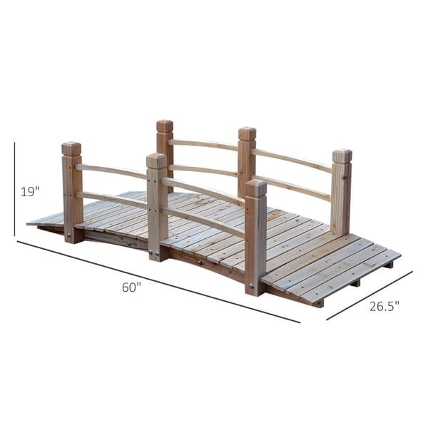 Outsunny Wooden Garden Bridge Arc - Bed Bath & Beyond - 22393148