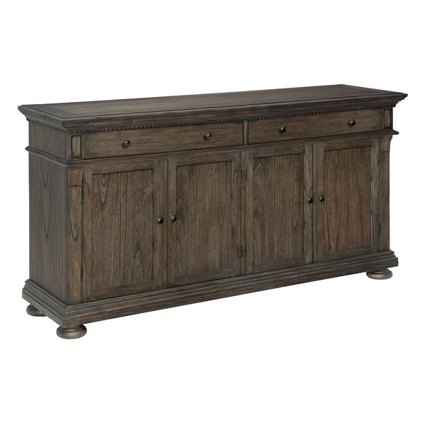 Dark Brown Natural Wood Dining Buffet Cabinet with Storage - Bed Bath ...