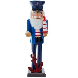 Kurt Adler 15-Inch Sailor Nutcracker with Anchor and Lighthouse - Bed ...