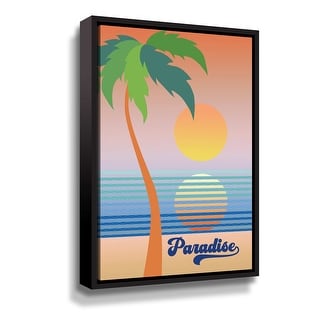 Paradise Clean Gallery Wrapped Floater-framed Canvas - Bed Bath ...