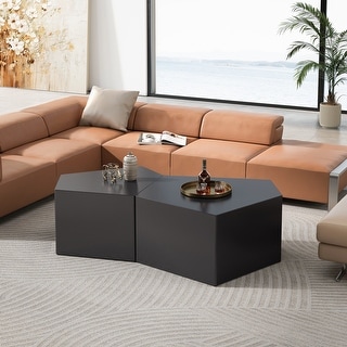 Irregular Pentagon Nesting Coffee Table Set - Bed Bath & Beyond - 42074119