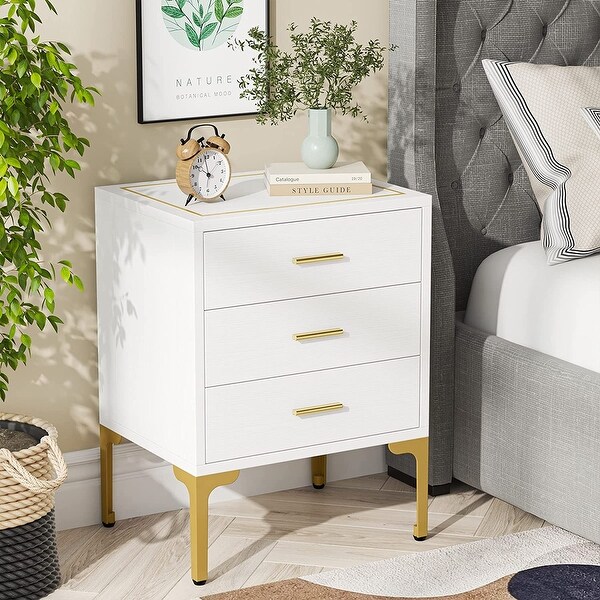 White and gold night stand store
