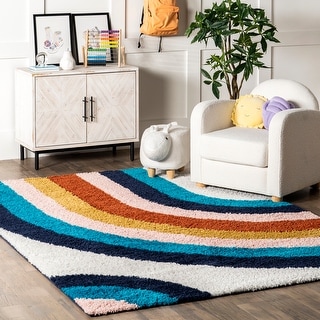 Nuloom Ela Half Rainbow Shag Area Rug - Bed Bath & Beyond - 39483859