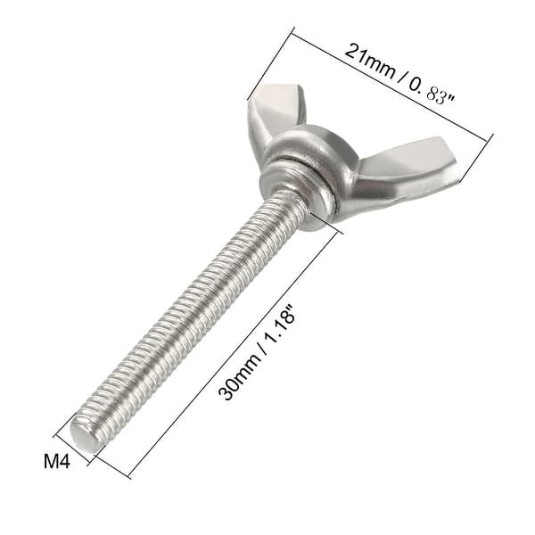 Wingbolt Butterfly Wing Thumb Hand Screws Bolts M4x30mm 0.7mm Pitch ...