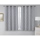 HLC.me Lattice Flocked 100% Complete Blackout Thermal Insulated Window Curtain Grommet Panels ...
